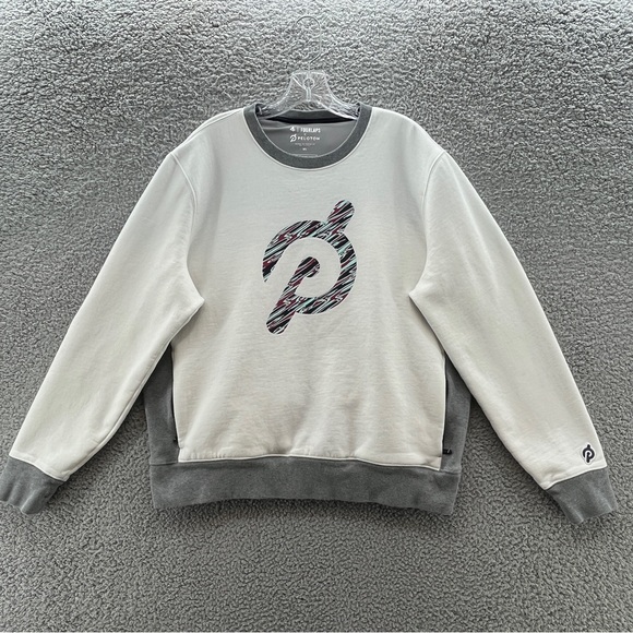 Peloton | Shirts | Four Laps Peloton Sweatshirt White Gray Heavyweight ...